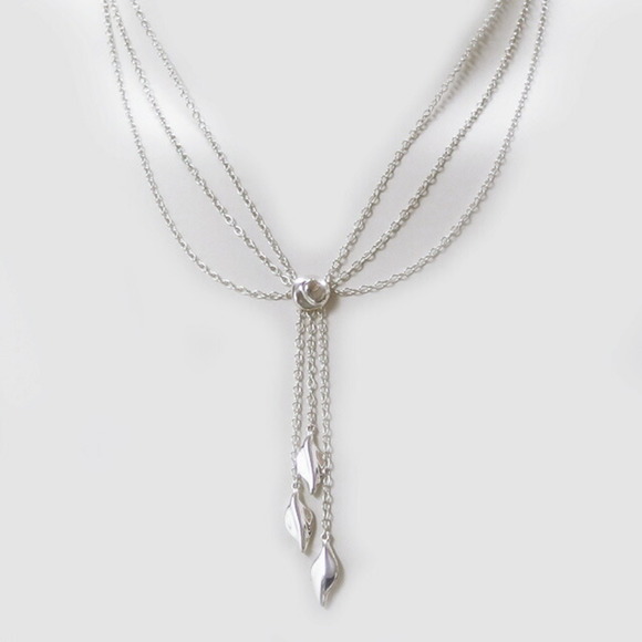 Tiffany & Co. | Jewelry | Tiffany Swing Leaf Motif 3 Row Silver ...